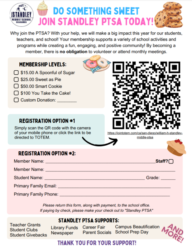 STANDLEY MIDDLE SCHOOL PTSA | Standley Middle School | San Diego, CA