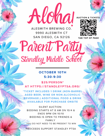 STANDLEY MIDDLE SCHOOL PTSA | Standley Middle School | San Diego, CA